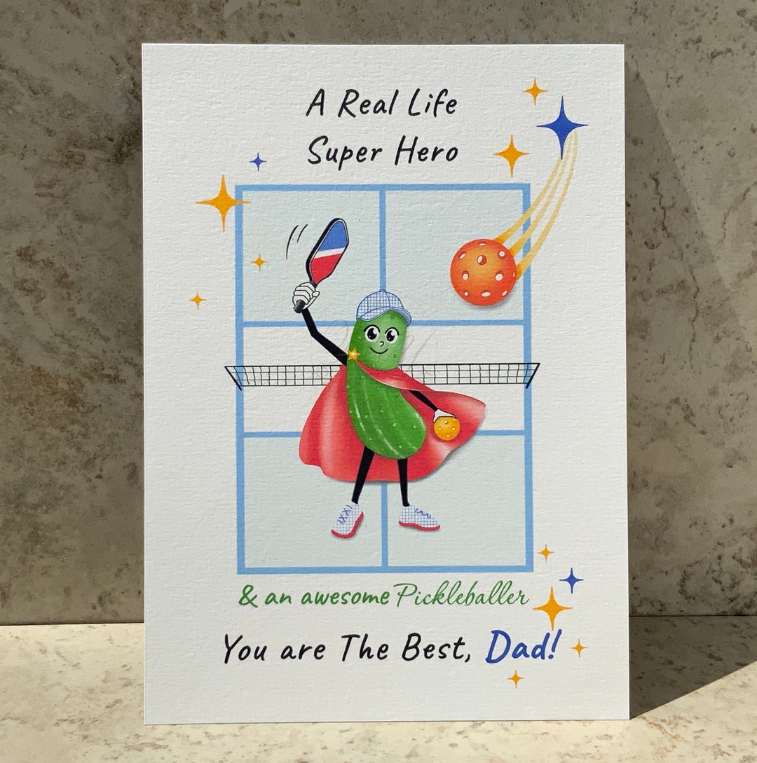 Pickleball DAD, Pickleball Card, Fathers Day Card, Birthday Card for ...