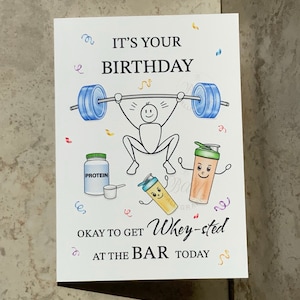 Funny Gym Card, Workout Birthday Card, Gym Birthday, Gym Buddy, Weight ...