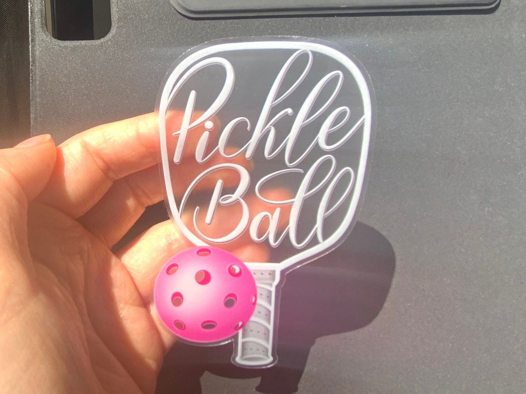 Clear Pickleball Sticker, Water Bottle Sticker, Pickleball Paddle ...