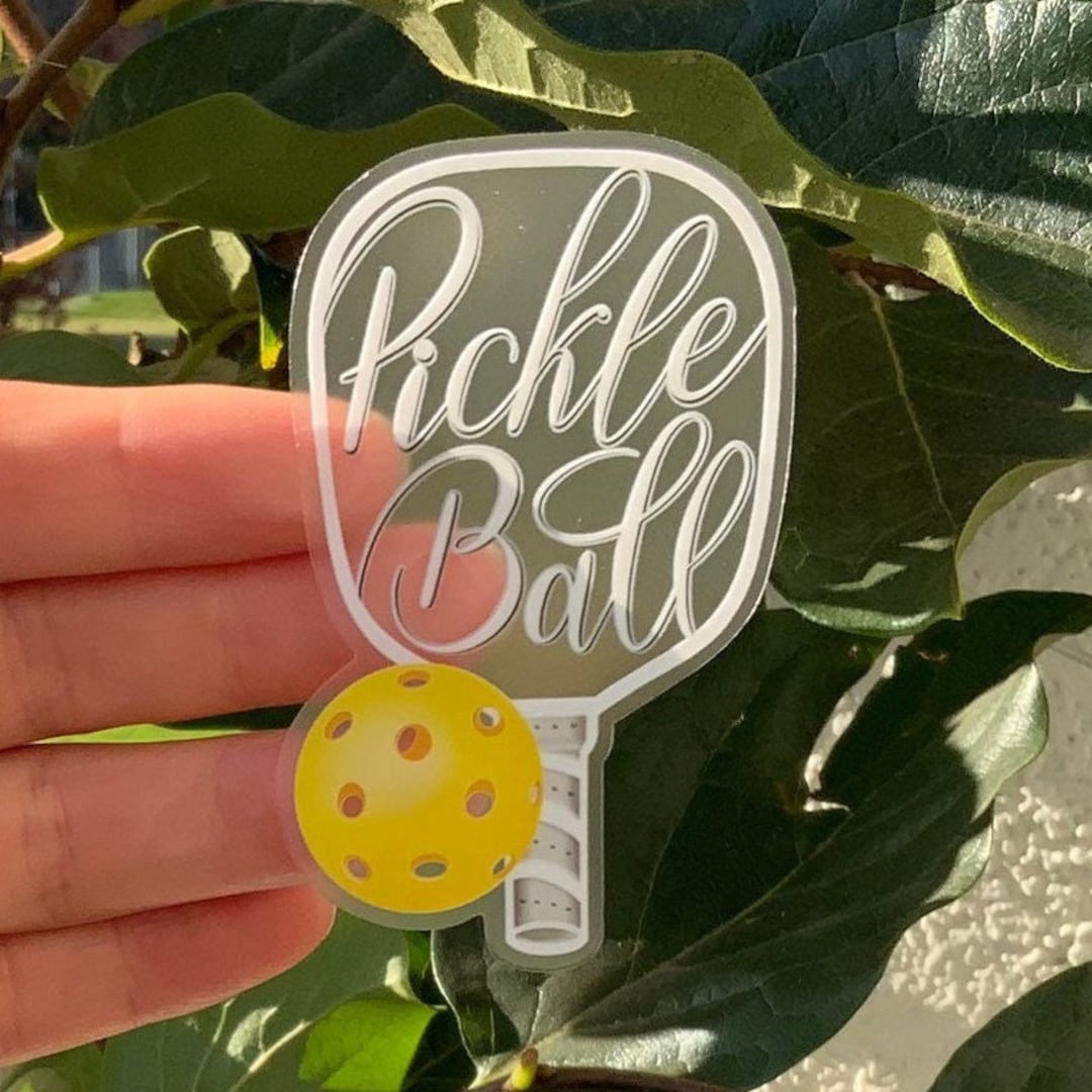 Clear Pickleball Sticker, Pickleball, Water Bottle Sticker, Pickleball ...