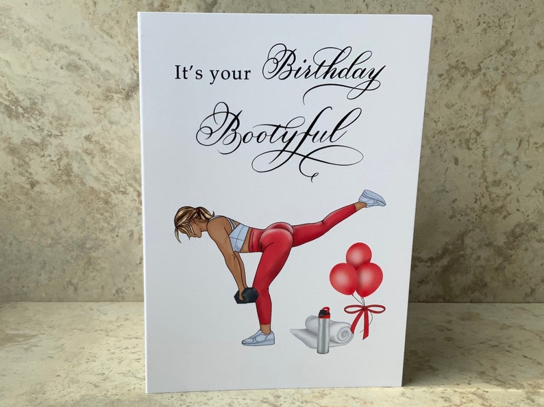 Booty Birthday Card Glute Exercise Bootyful Birthday Card - Etsy