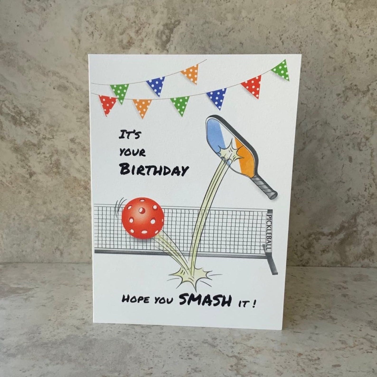 Pickleball Card, Pickleball Birthday Card, Smash It, Personalize ...