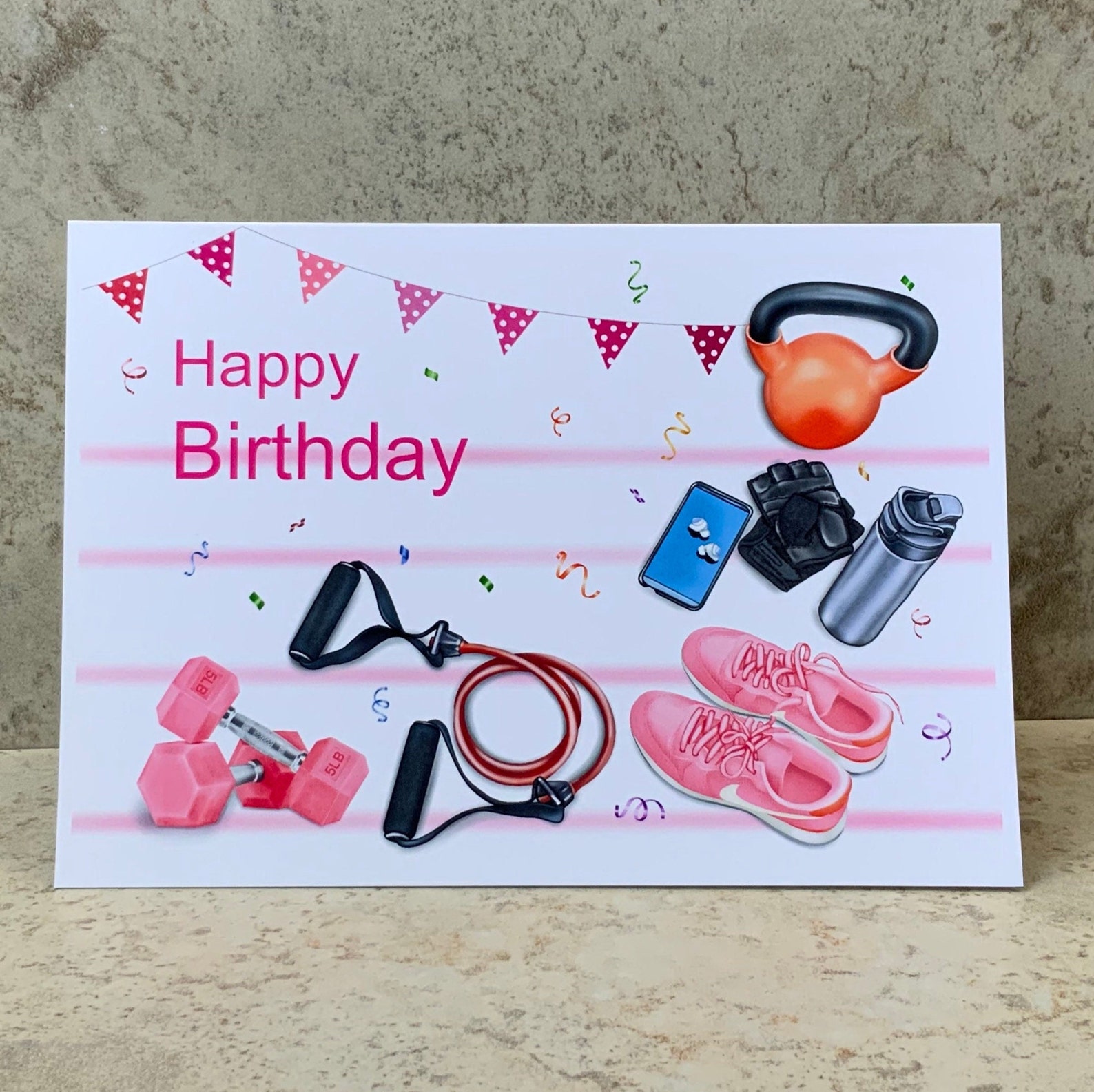 Fitness Birthday Card, Gym Instructor Birthday Card, Personal Trainer ...