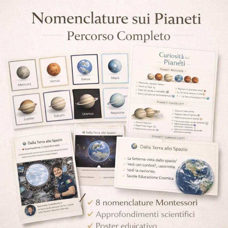 Montessori Planets Nomenclature Cards PDF – Solar System Printable ...