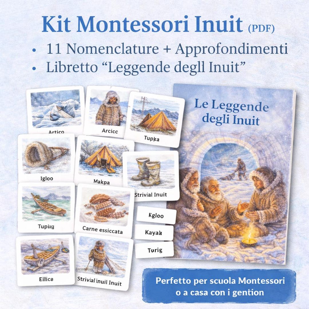 Montessori Inuit Kit (printable PDF): 11 Nomenclatures + Further ...