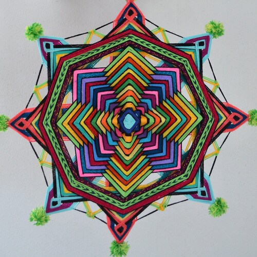 Teeny Ojo De Dios God's Eye Mandala Earrings uv - Etsy