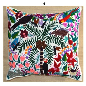 Mexican Pillow Cover Handmade, Pillow Case Hand Embroidered, Mexican ...