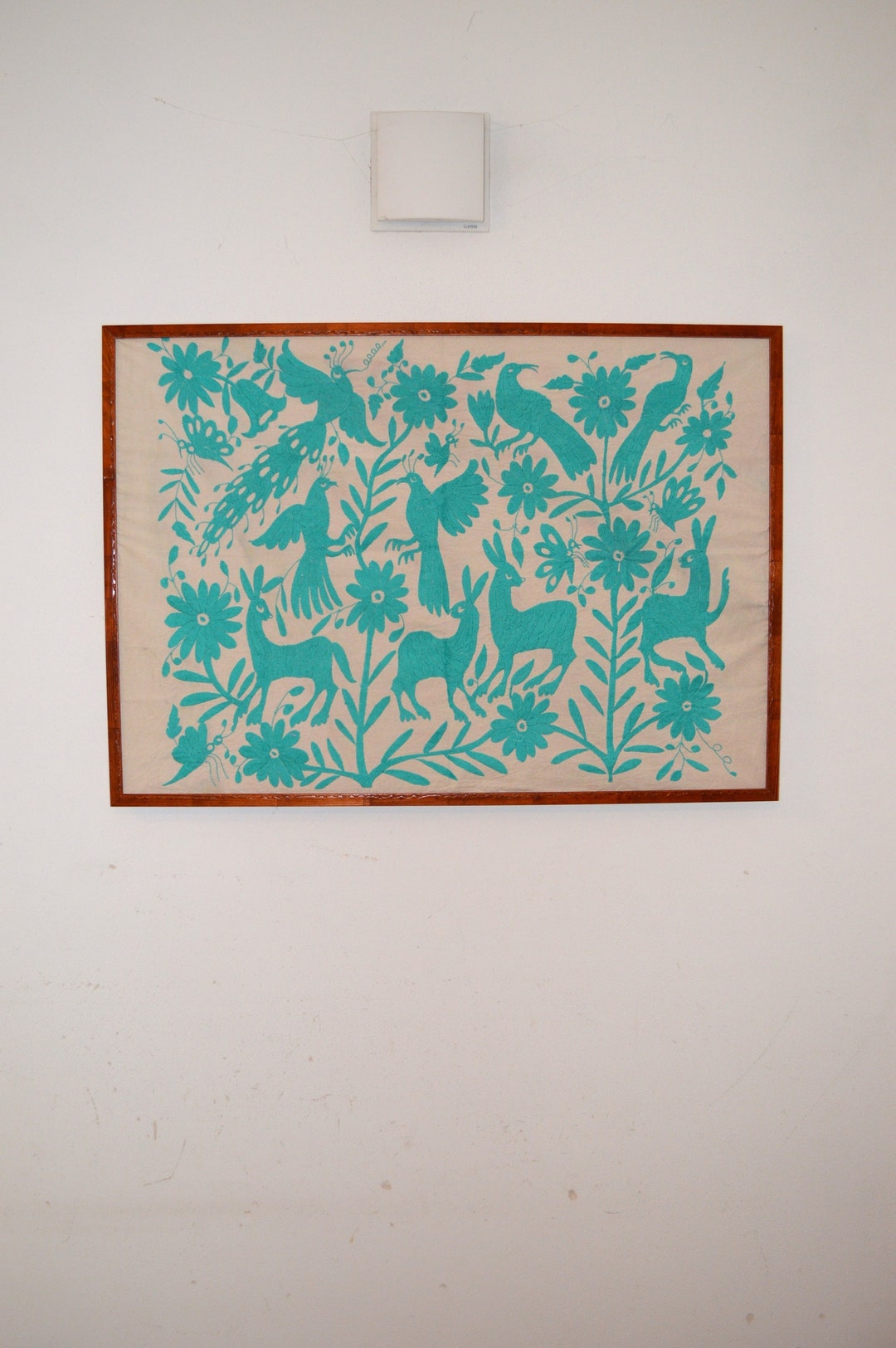 Wall Hanging Otomi Rug Mexican Otomi Embroidery Wall Decor Handmade ...