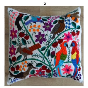 Mexican Pillow Cover Handmade, Pillow Case Hand Embroidered, Mexican ...