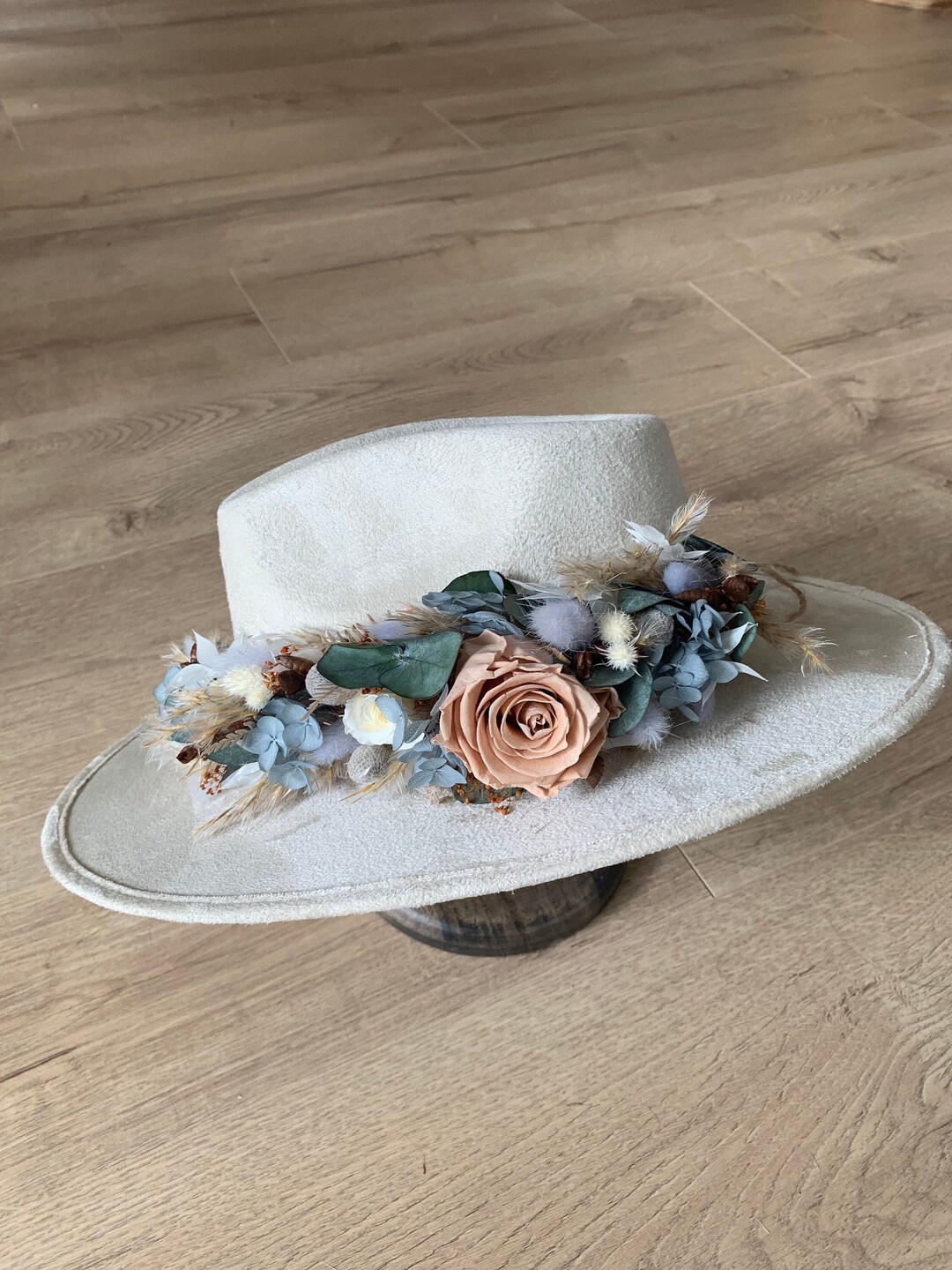 Dried Flowers Fedora Wide Brim Fedora Wide Brim Hat Women Men Hat for ...