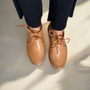 Leather Sneakers Women | Derby Shoes | Handmade Leather Shoes | Leather ...