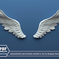 Wings Papercraft, Wings Low Poly, Papercraft 3d, PDF, Gift, Low Poly ...
