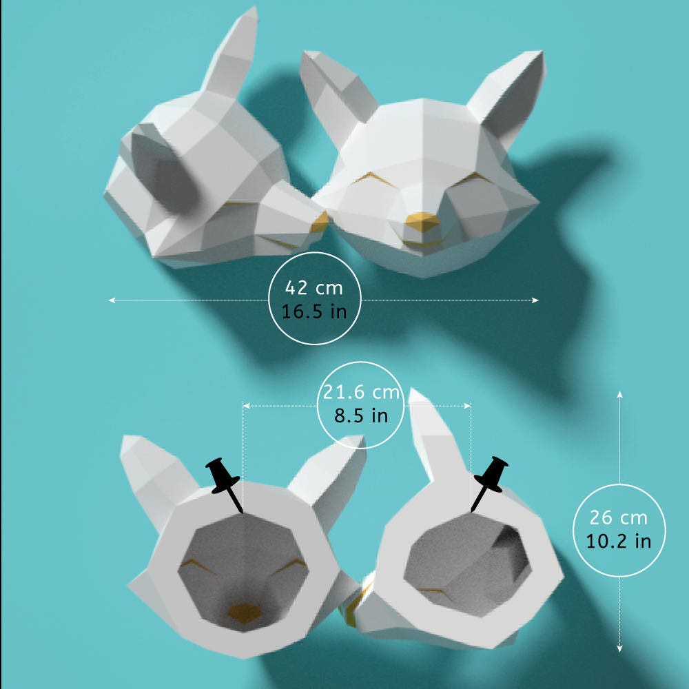 Fox 3D Papercraft Make 2 Smiling Foxes Yourself From These - Etsy