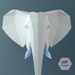 Elephant Papercraft, 3D Papercraft PDF, 3D Template, Wall Sculpture ...