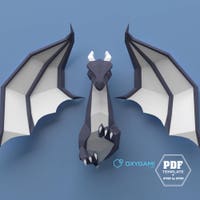 Alduin Papercraft/dragon Paper Head/3d Origami/dragon Sculpture ...