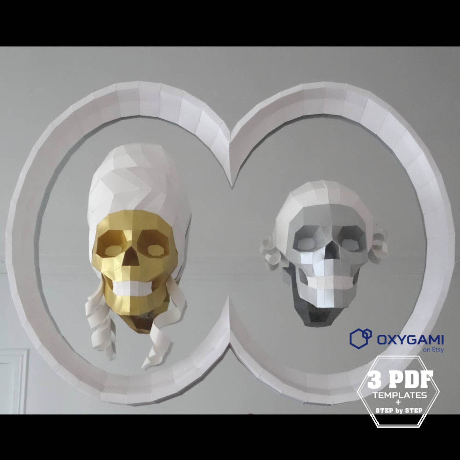 Skull Decor bundle of 3 Printable PDF Patterns Papercraft - Etsy