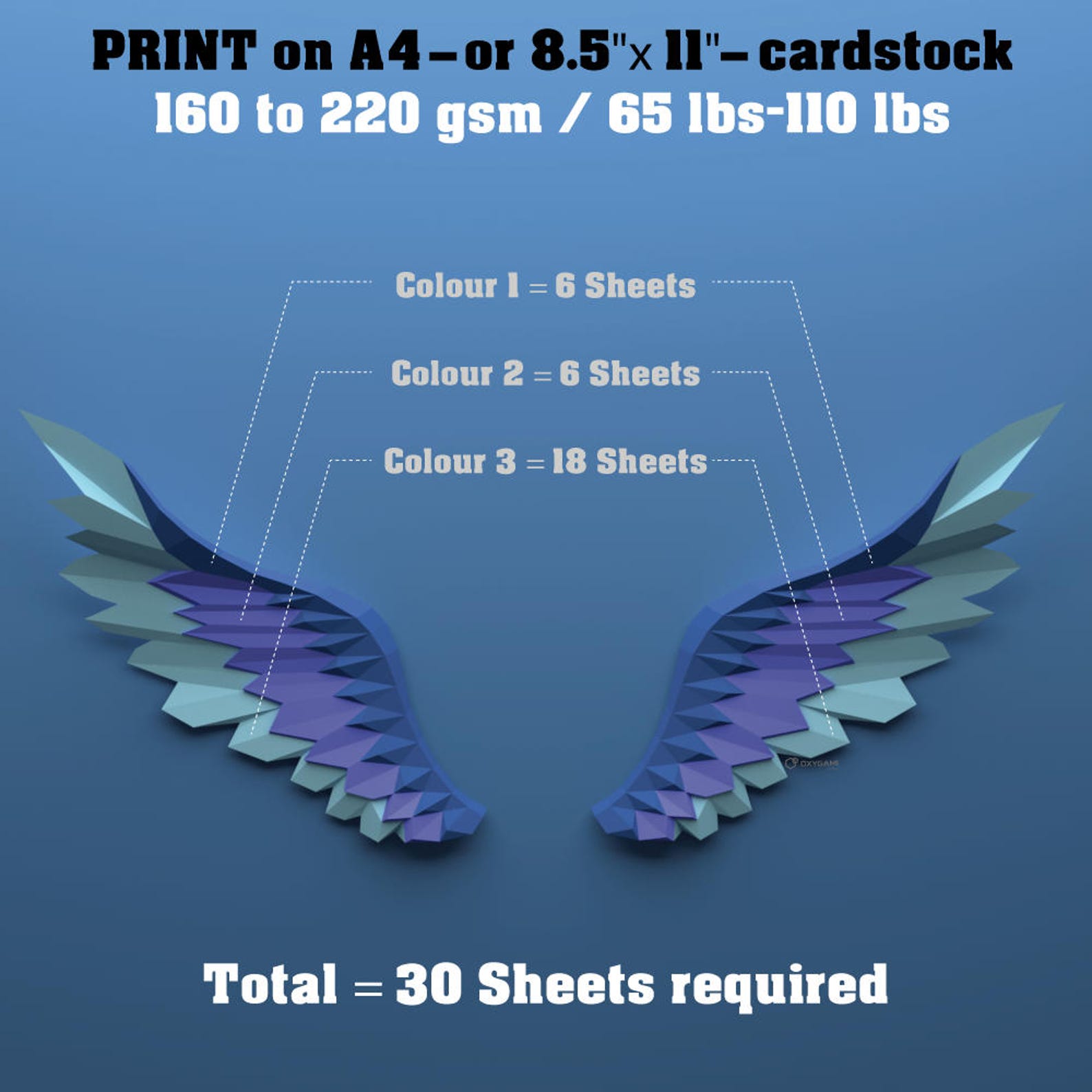 Wings Papercraft Paper Angel Wings Pegasus Wings Do It - Etsy UK