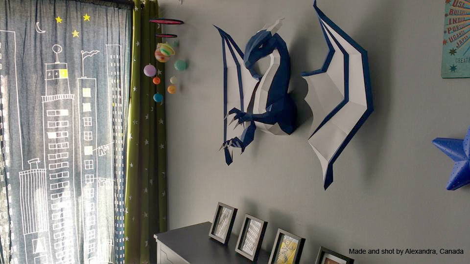 DIY Papercraft Dragon: Turn This Printable PDF Pattern Into an - Etsy