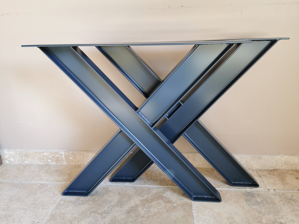 Pied de table en IPN style industriel forme X métal - Etsy France