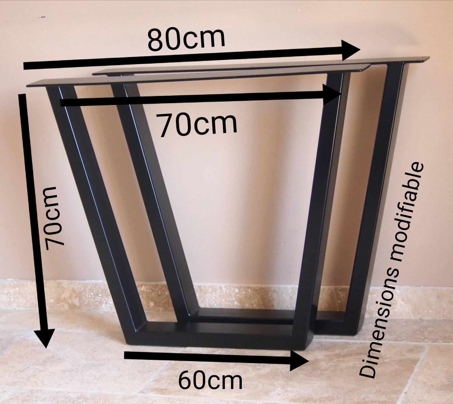 Pied de table forme trapèze x2 - Etsy France