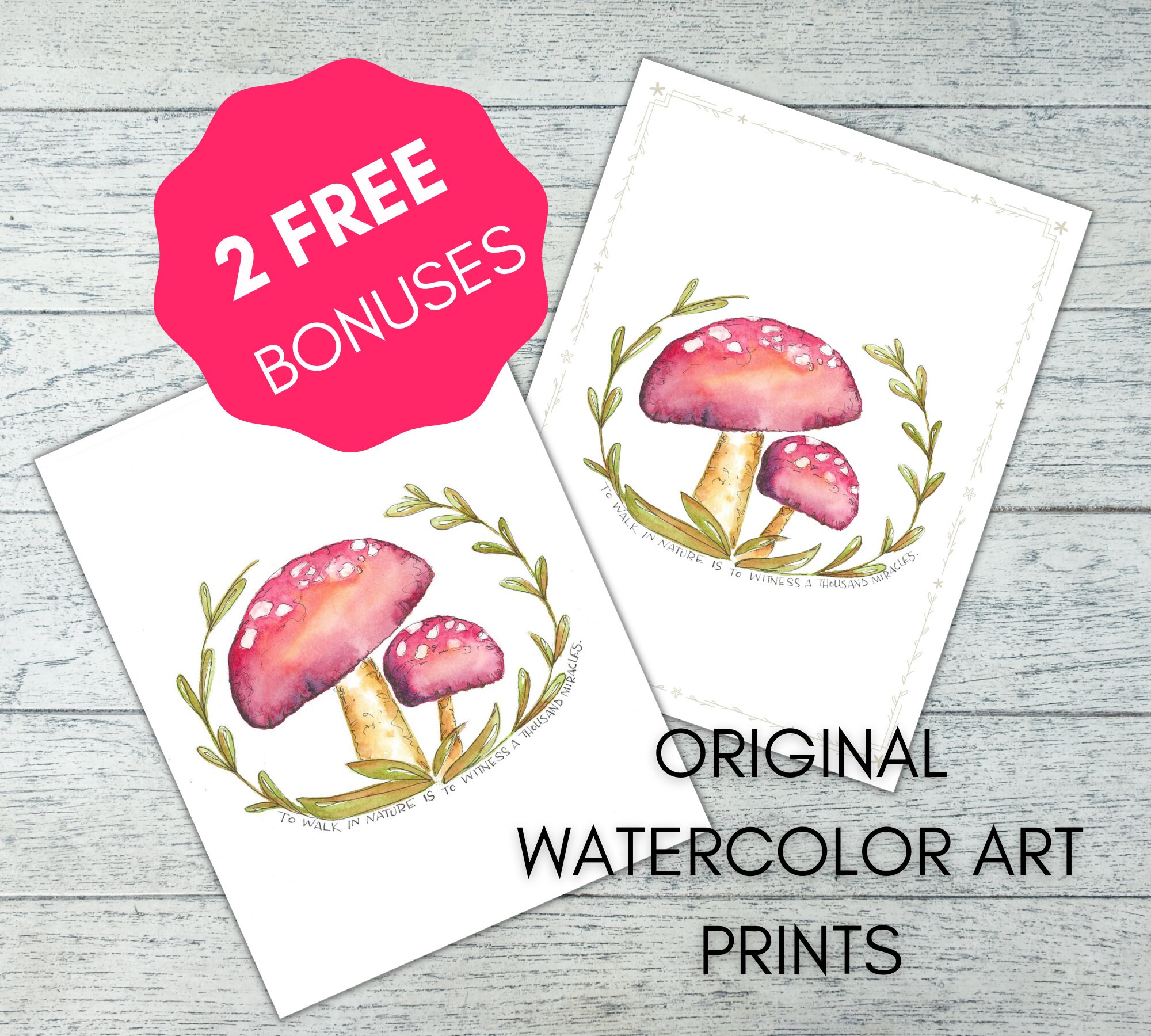 Mushroom Printable Stationery Paper / Forest Printable Stationary Paper ...