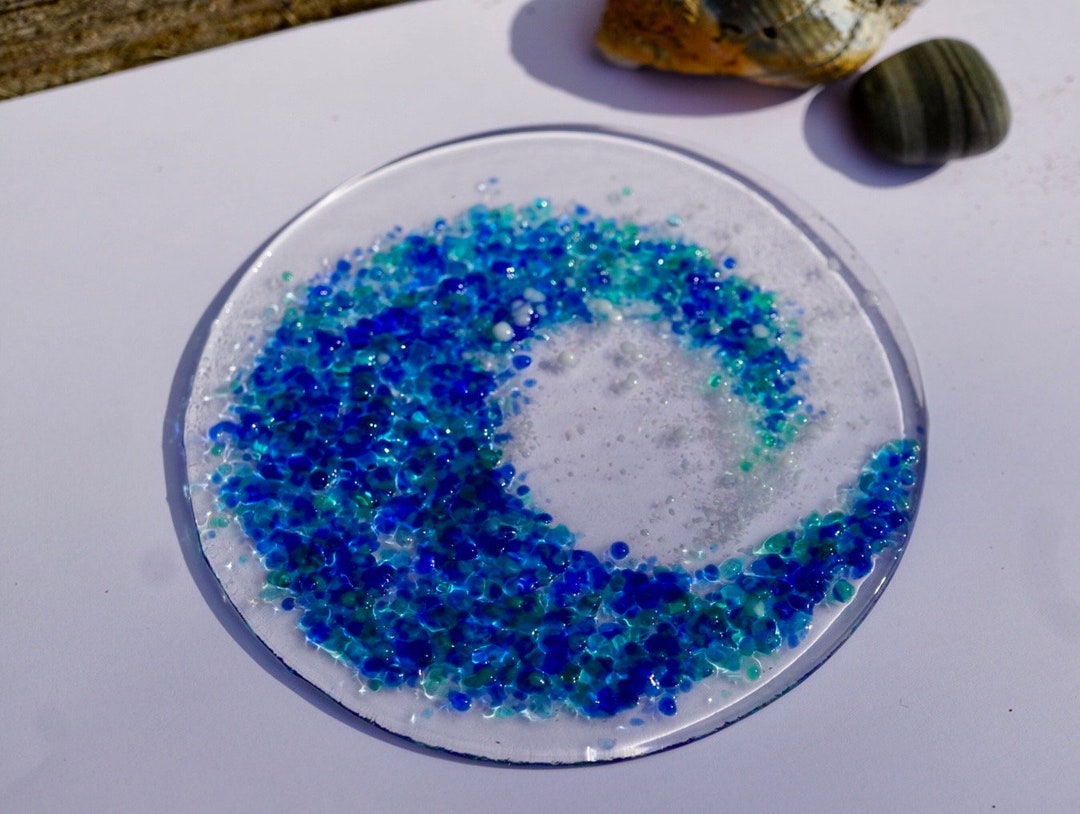 Fused Glass Craft Kit to Make at Home Wave Sun Catcher by Natalie ...
