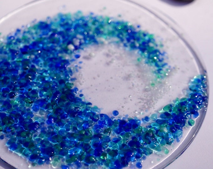 Fused Glass Craft Kit to Make at Home Wave Sun Catcher by Natalie ...