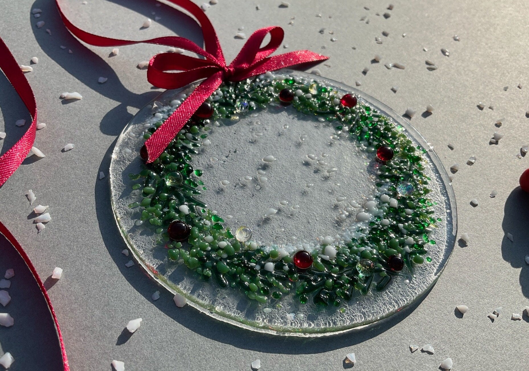 Fused Glass Craft Kit to Make at Home Christmas Wreath by - Etsy UK