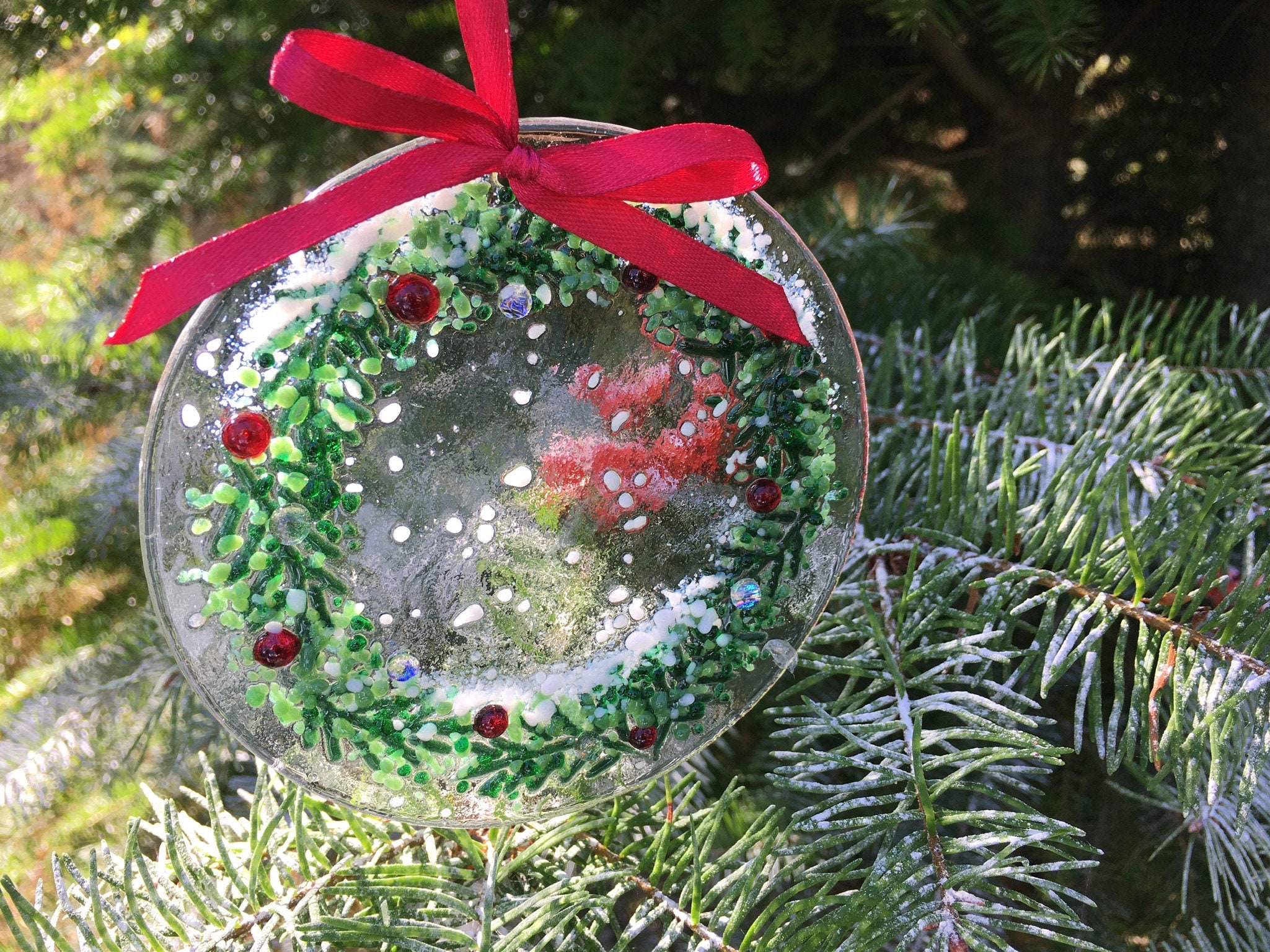 Fused Glass Craft Kit to Make at Home Christmas Wreath by - Etsy UK