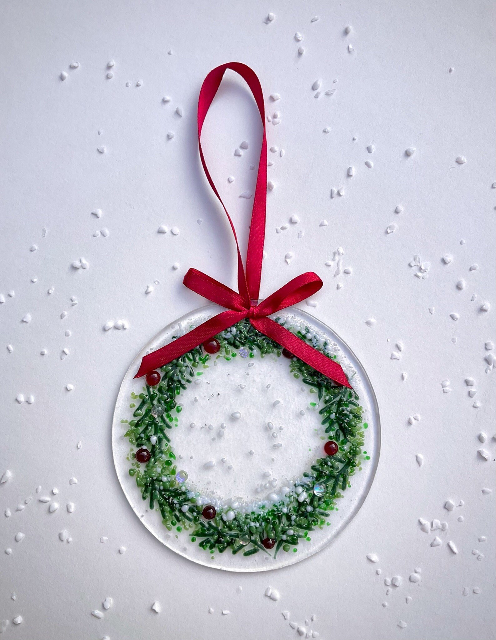 Fused Glass Craft Kit to Make at Home Christmas Wreath by - Etsy UK