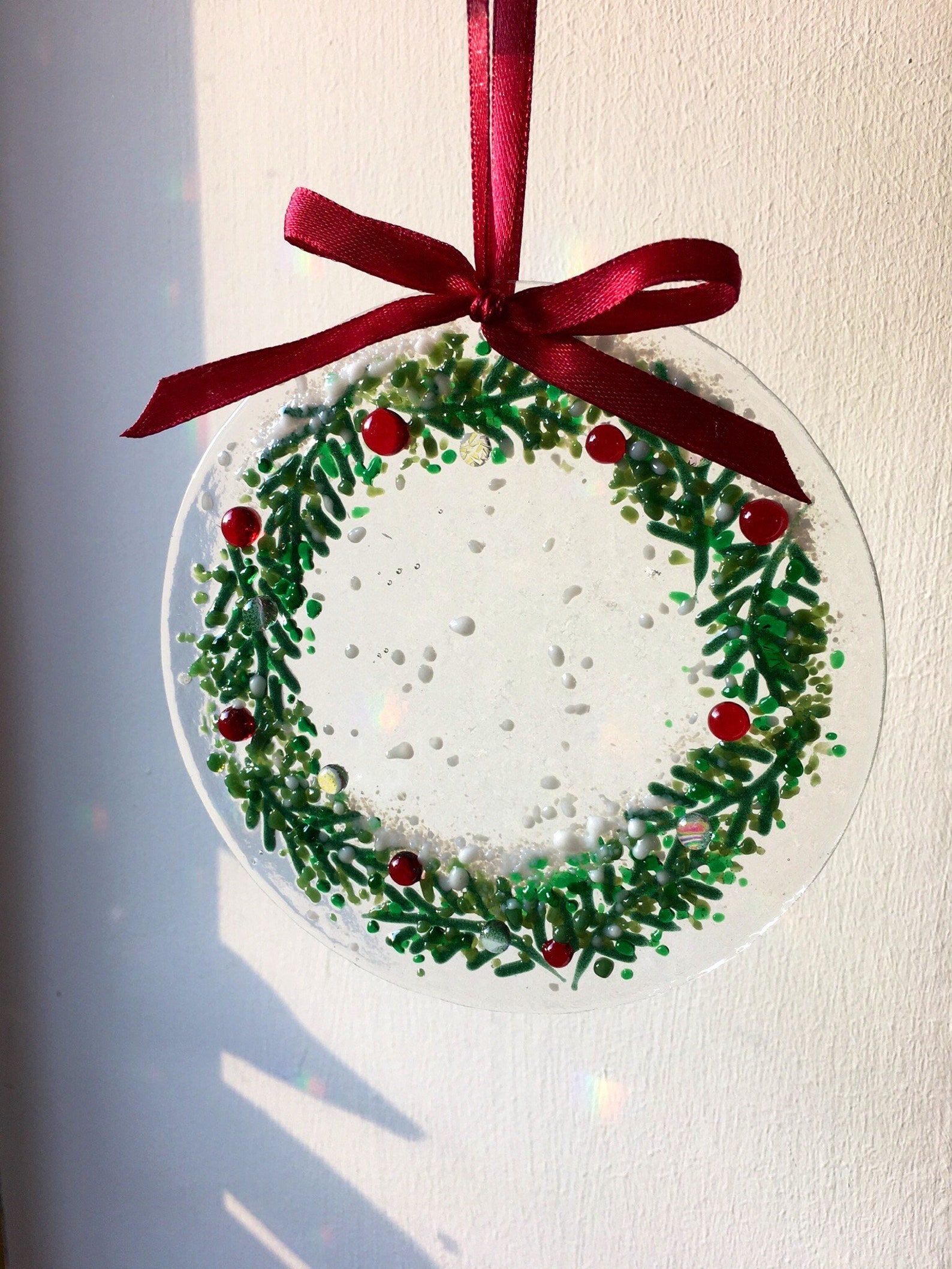 Fused Glass Craft Kit to Make at Home Christmas Wreath by - Etsy UK