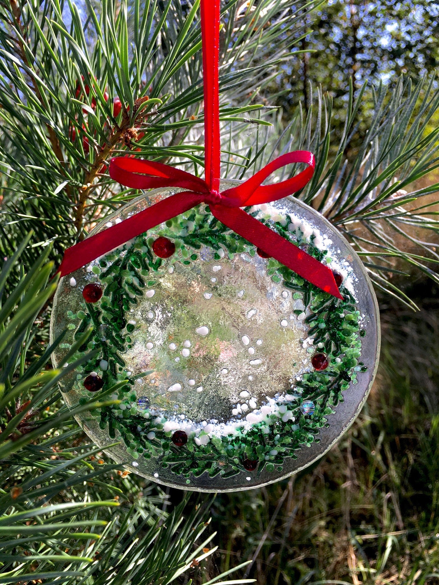 Fused Glass Craft Kit to Make at Home Christmas Wreath by - Etsy UK