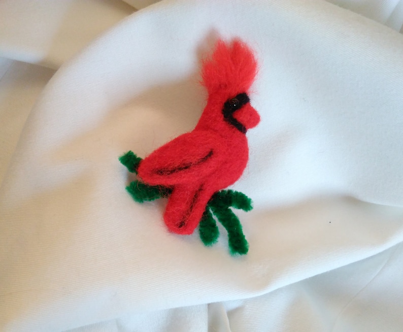 Northern Cardinal Lapel Pin Festive Brooches Red Cardinal Bird Brooch ...