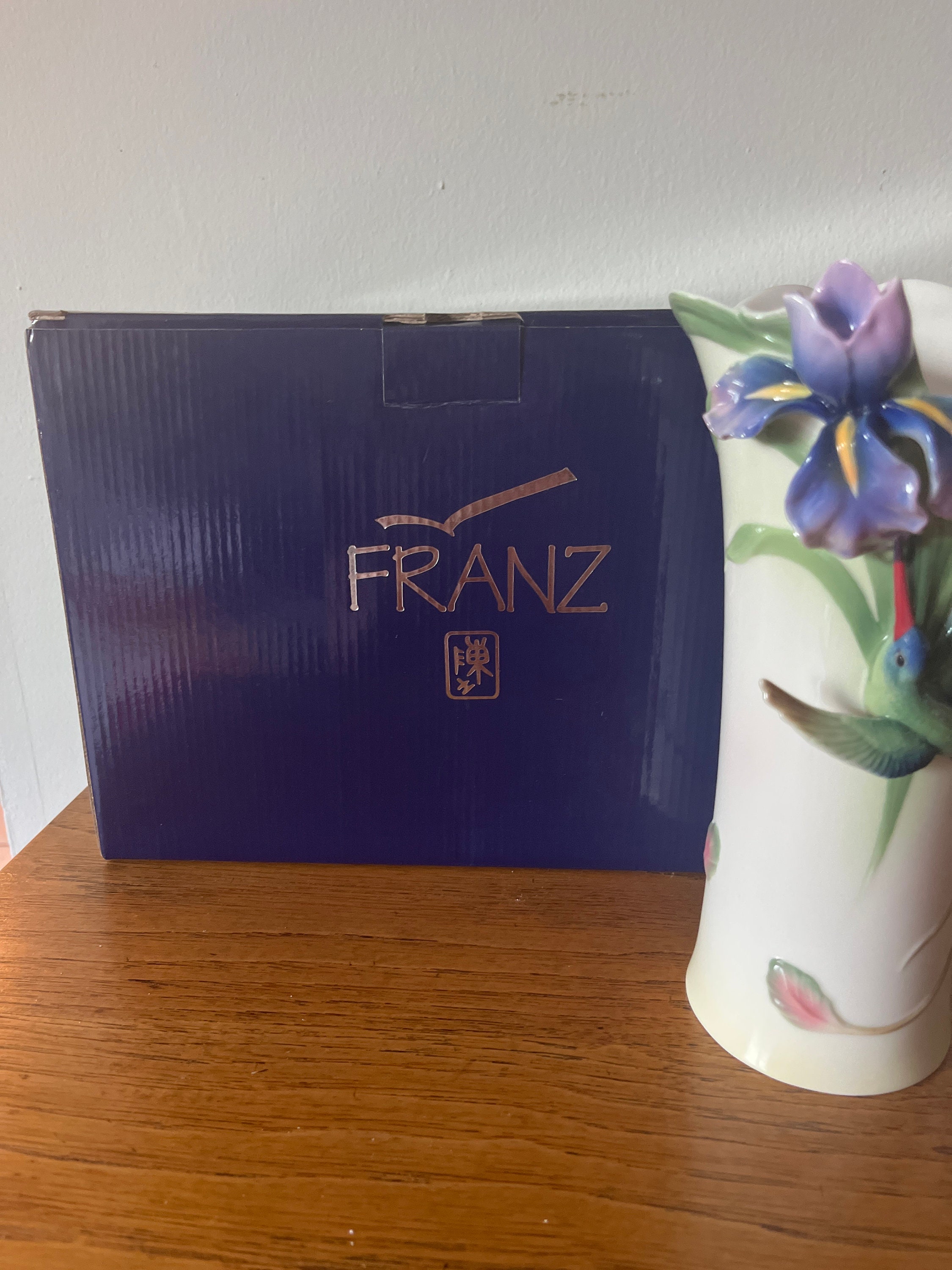 Franz Collection Iris and Hummingbird Vase With Box - Etsy