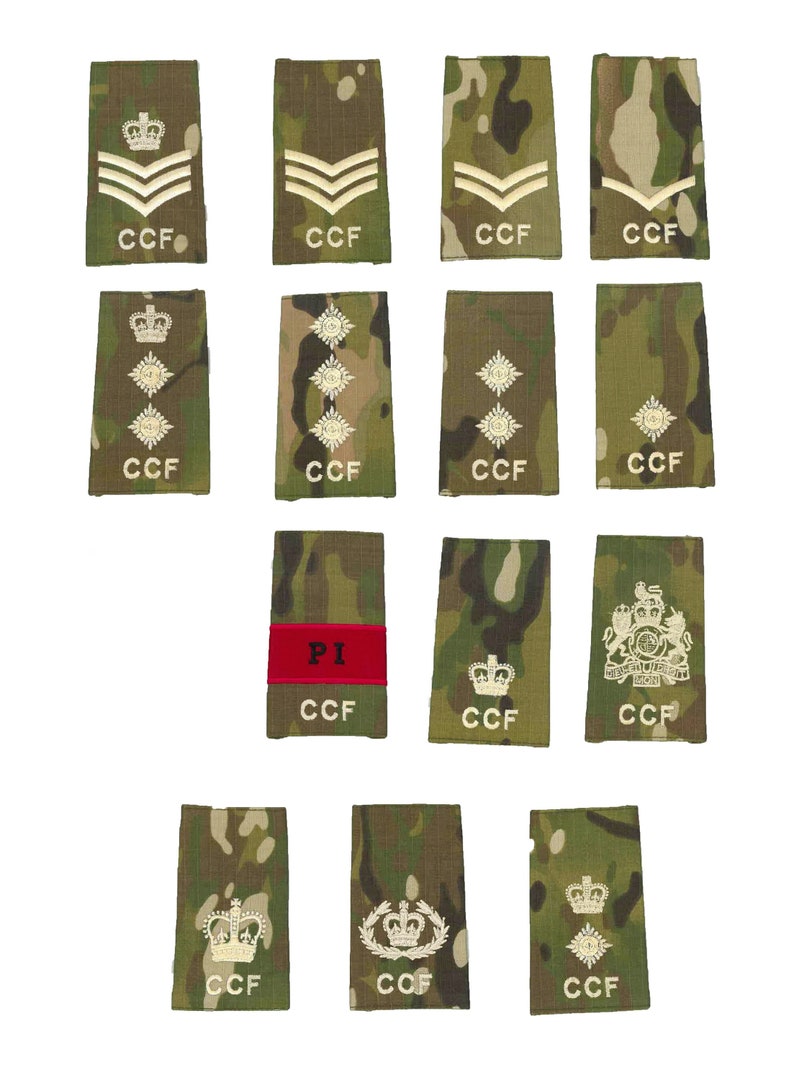 All Ranks Ivory on Multicam / MTP CCF Rank Slide Combined - Etsy