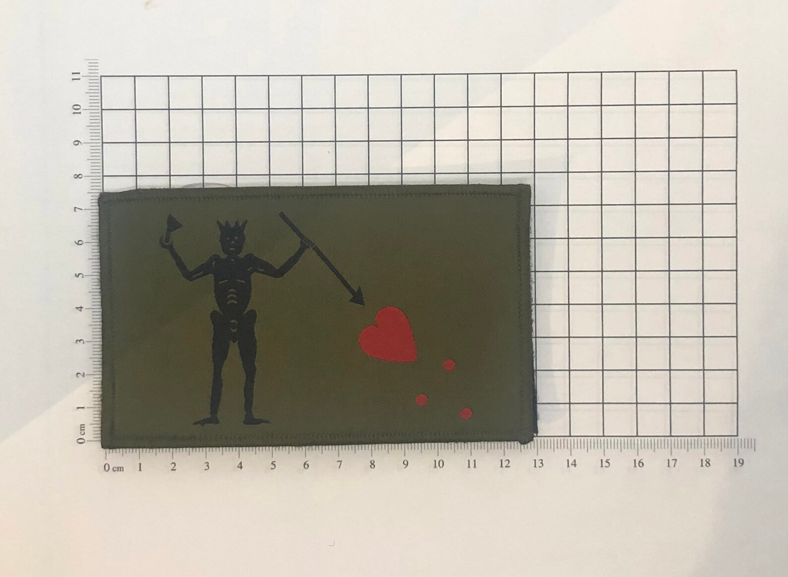 Large 5 X 3 Blackbeard Pirate Flag Patch GREEN - Etsy UK