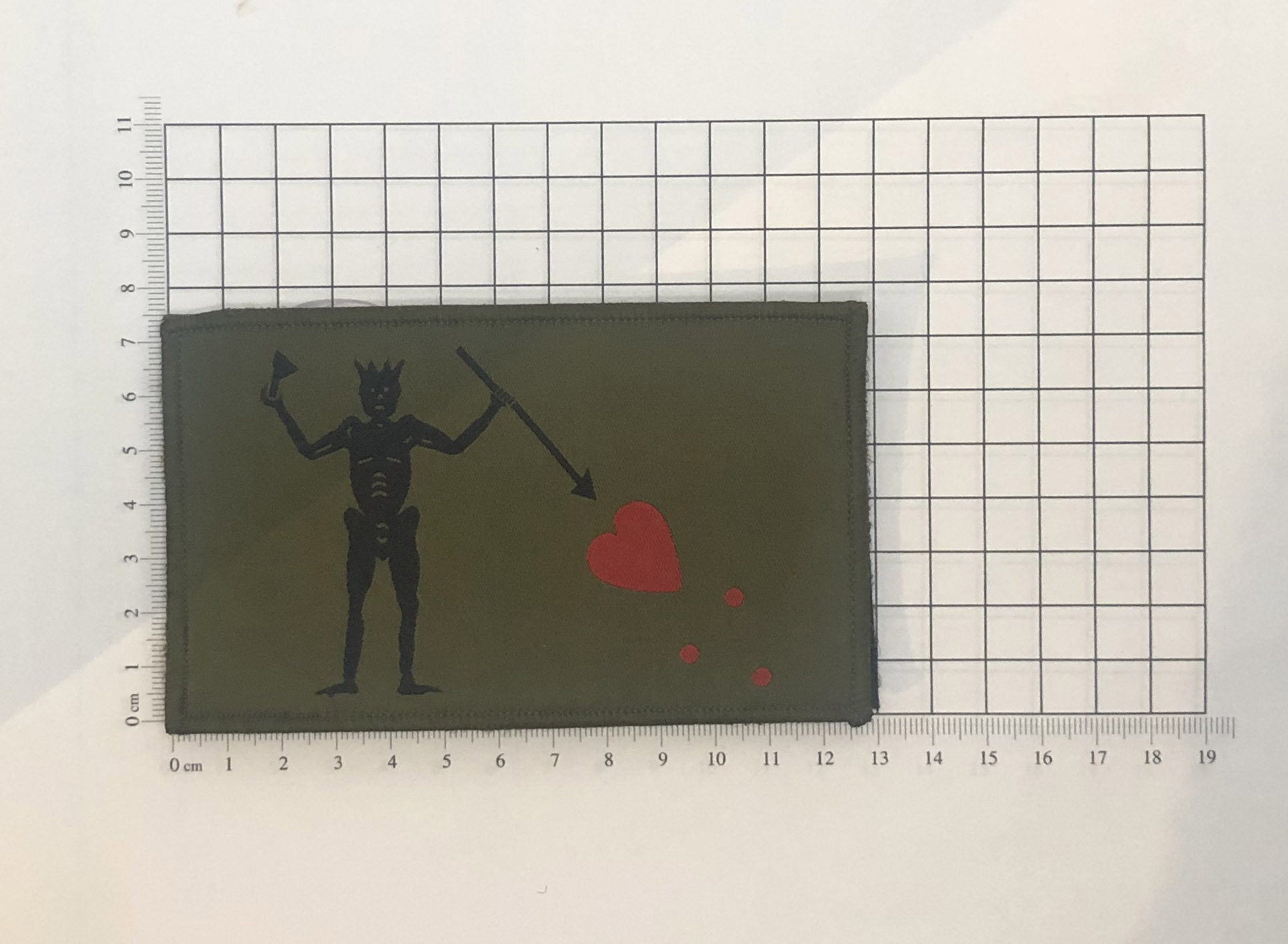 Large 5 X 3 Blackbeard Pirate Flag Patch GREEN - Etsy UK