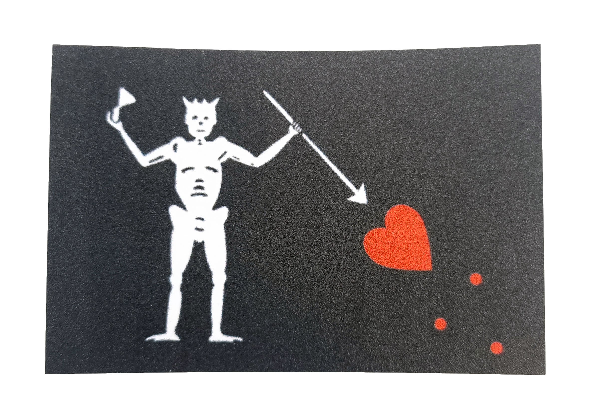 Blackbeard Pirate Flag Sticker / Vinyl / Decal Black 75mm | Etsy UK