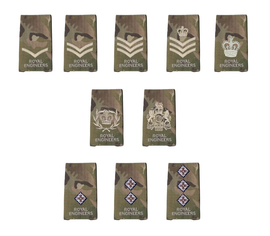 Royal Engineers MTP / Multicam Rank Slide all Ranks British Army ...