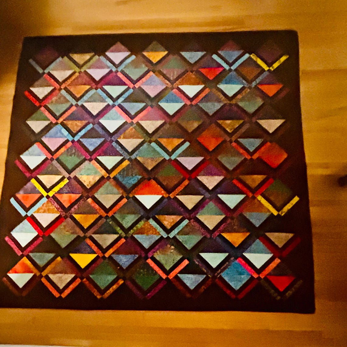Diamond Riff Quilt Pattern: Beginner Friendly, Triangle Ruler (PDF) - Etsy