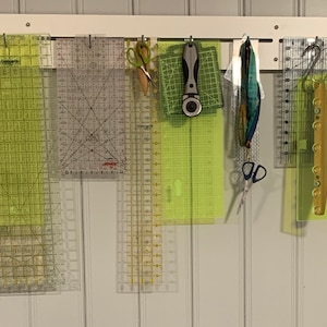 36" Quilting Ruler Rack: Wall Mounted Sewing Room Organizer - Etsy