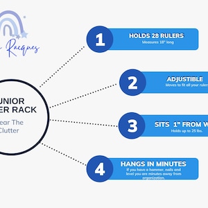 Wall Mounted Quilt Ruler Rack: Space-saving Sewing Organizer - Etsy