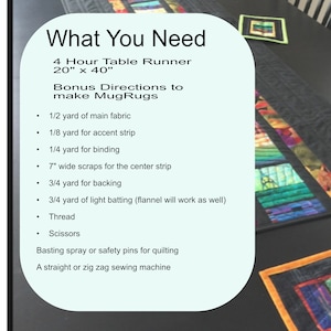 4 Hour Table Runner | Digital Pattern | Video Instructions | Beginner ...