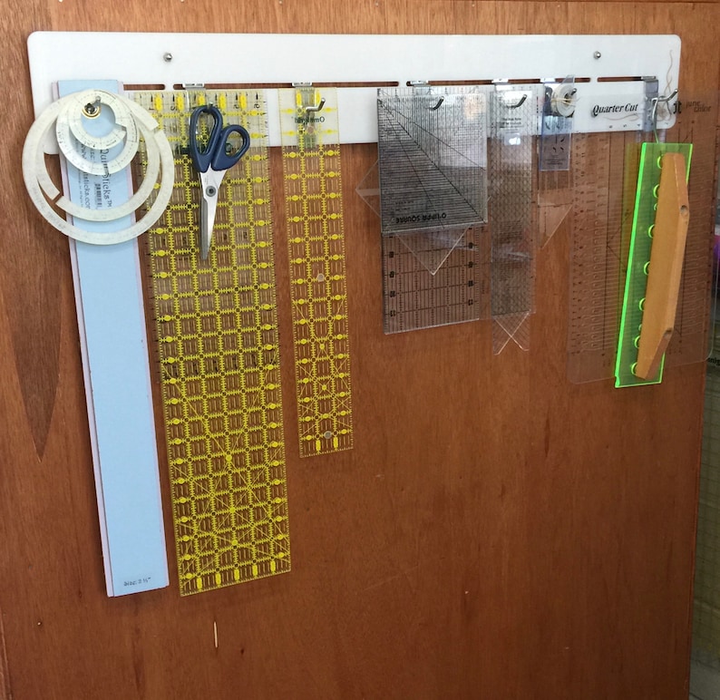 36" Quilting Ruler Rack: Wall Mounted Sewing Room Organizer - Etsy