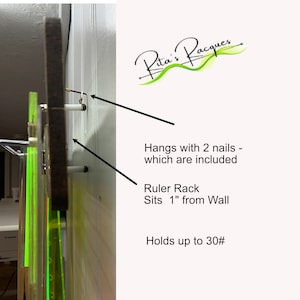 36" Quilting Ruler Rack: Wall Mounted Sewing Room Organizer - Etsy