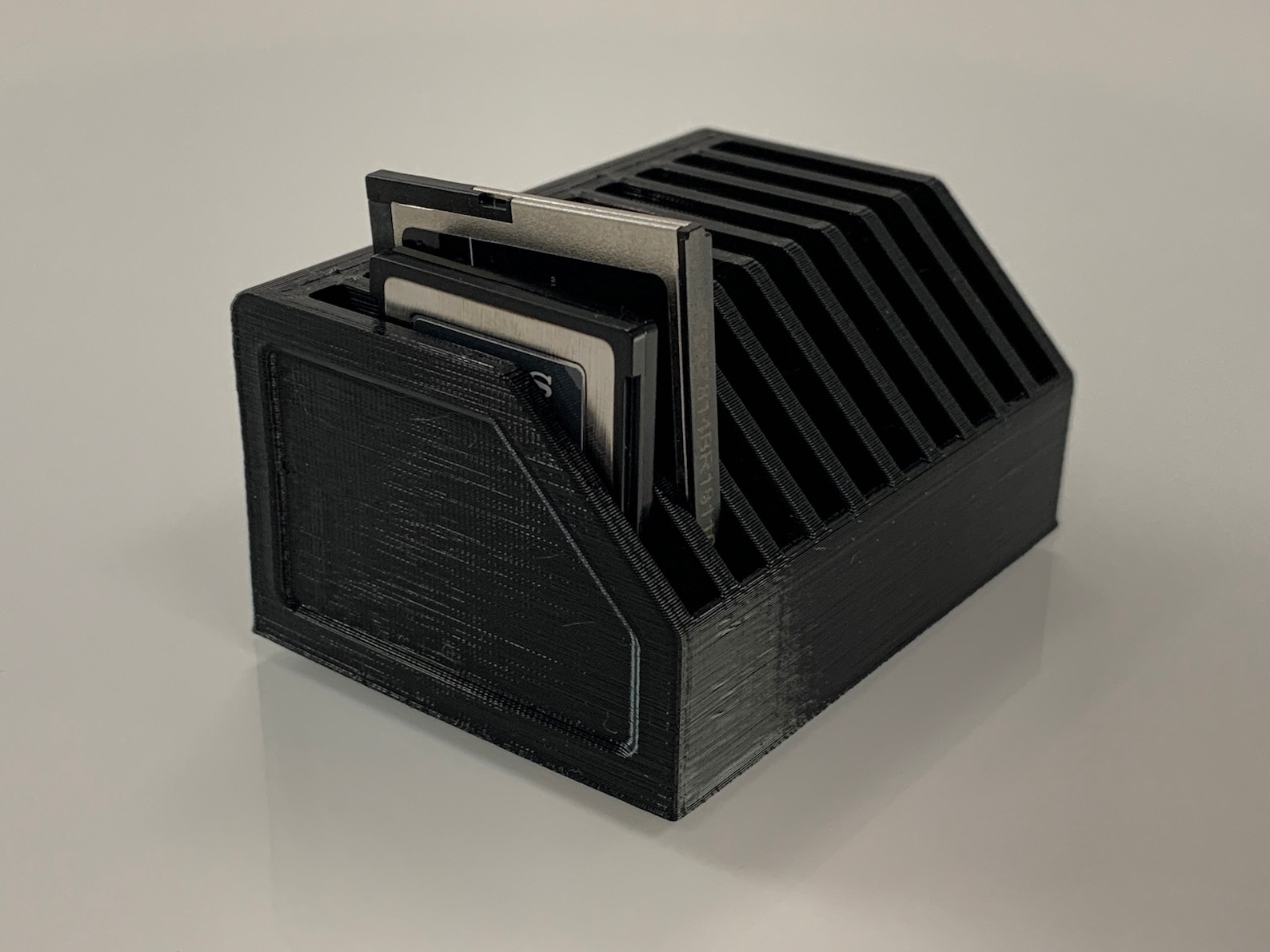 3d Printed Desktop 10 Card Organizer for Compact Flash, Cfast and Xqd ...