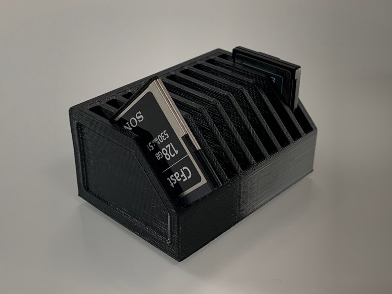 3d Printed Desktop 10 Card Organizer for Compact Flash, Cfast and Xqd ...
