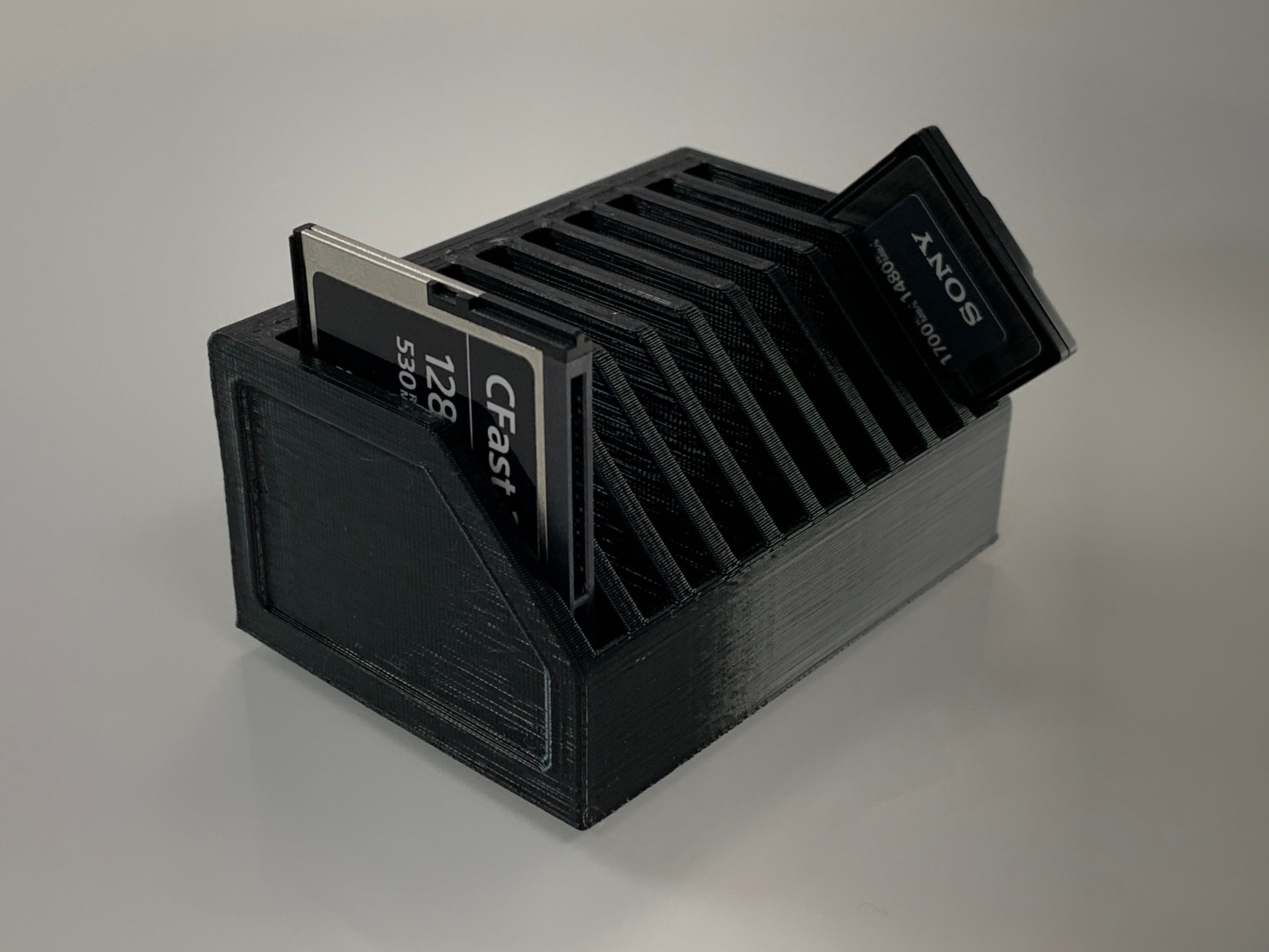 3d Printed Desktop 10 Card Organizer for Compact Flash, Cfast and Xqd ...