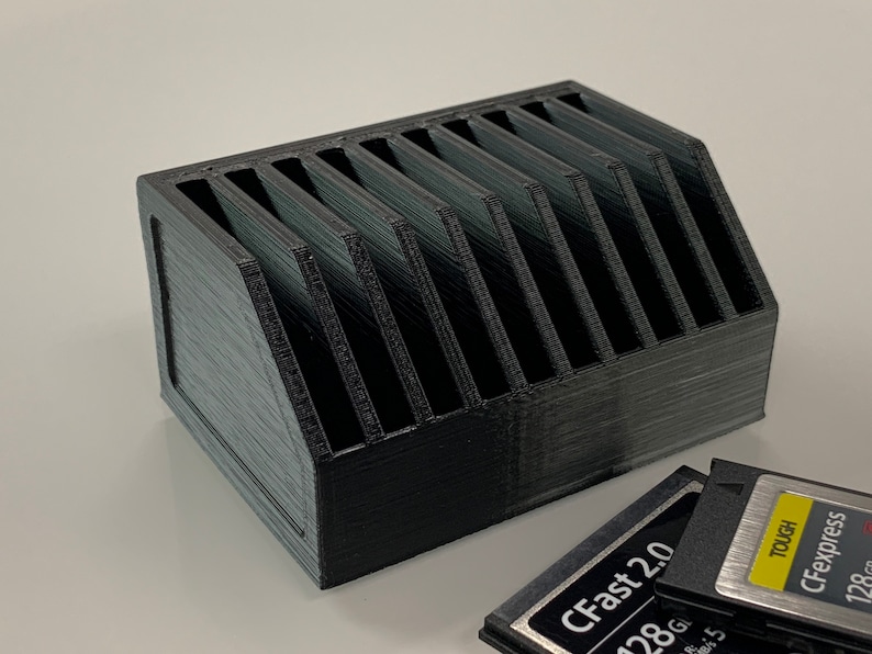 3d Printed Desktop 10 Card Organizer for Compact Flash, Cfast and Xqd ...