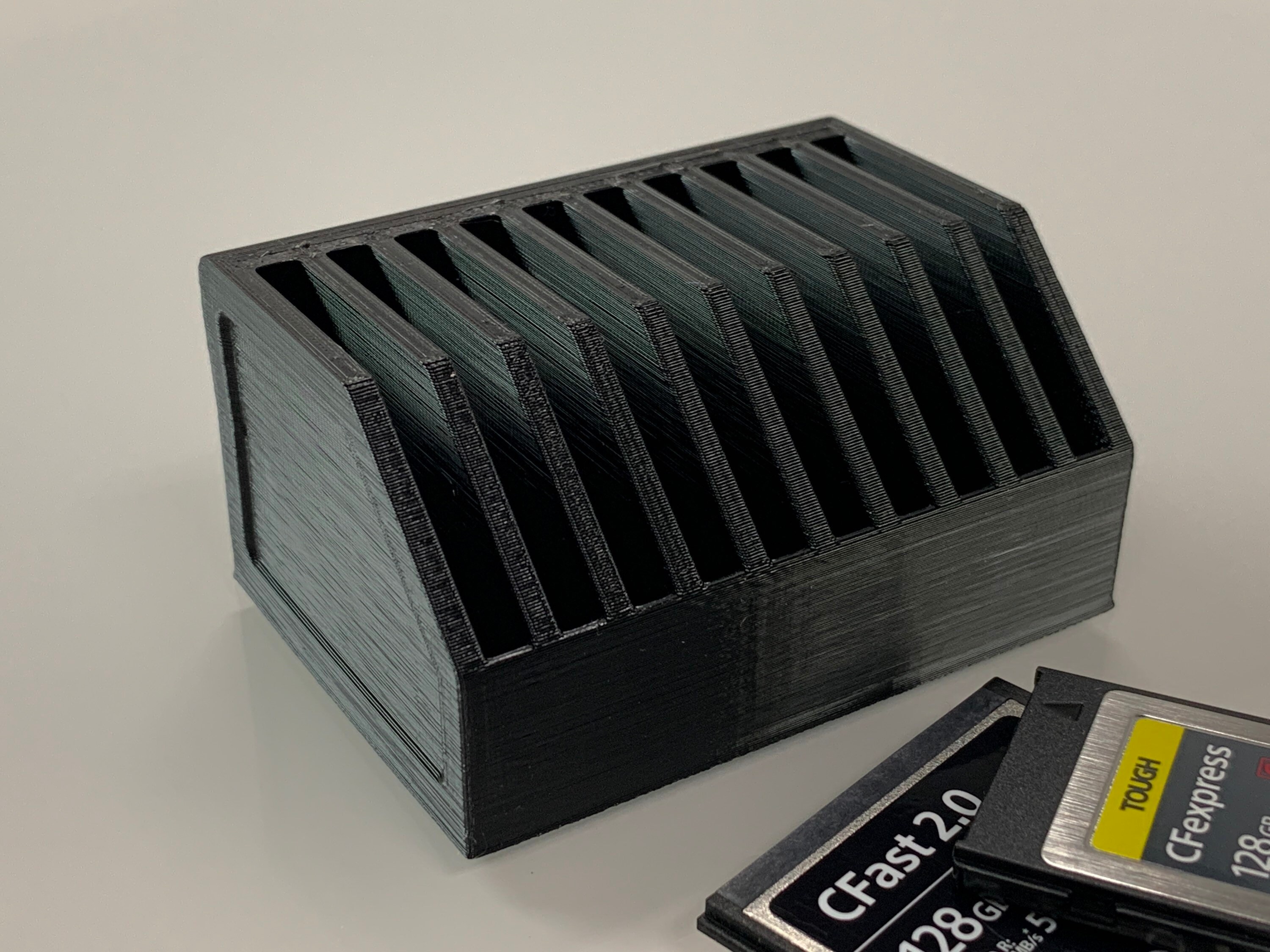3d Printed Desktop 10 Card Organizer for Compact Flash, Cfast and Xqd ...